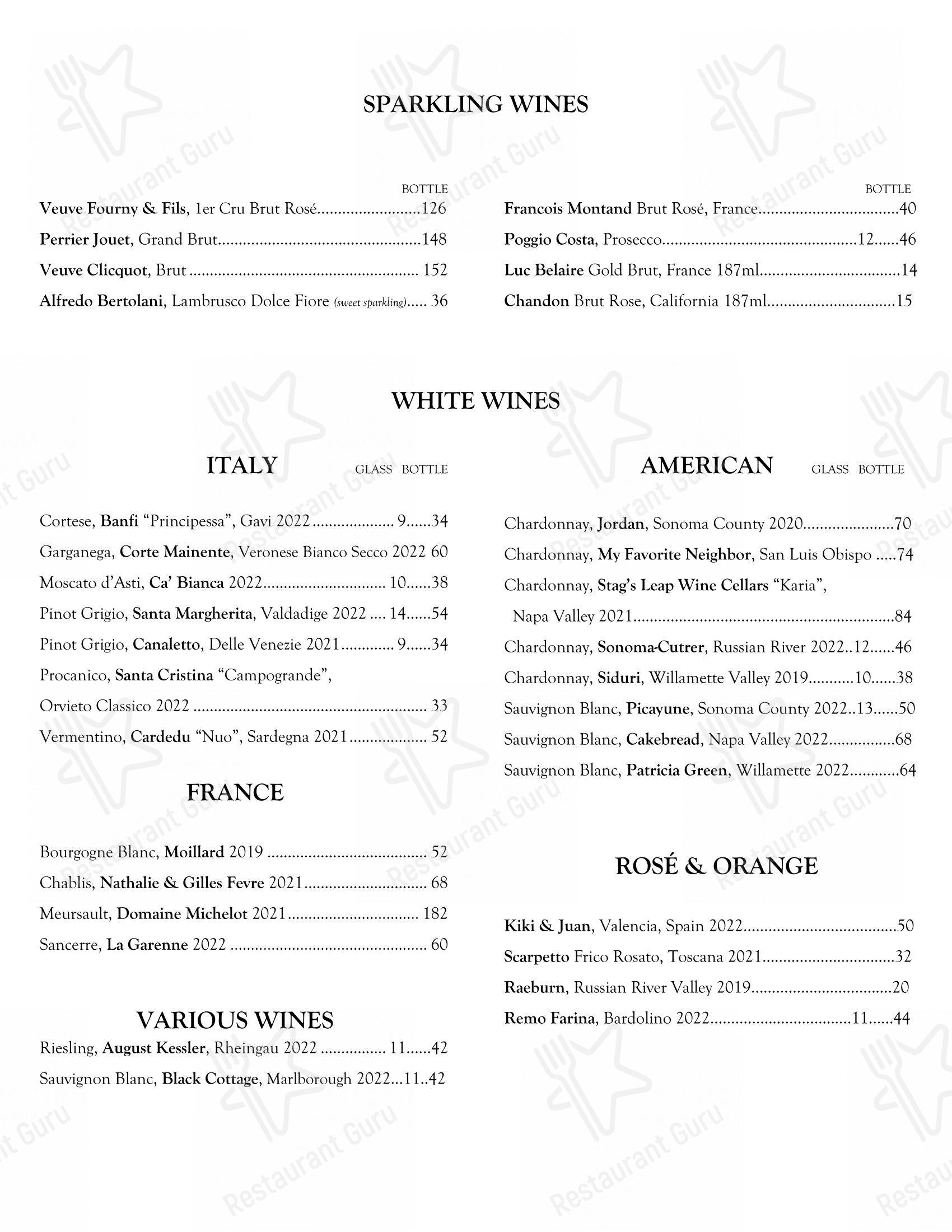 Menu at Pascal's Manale by Dickie Brennan & Co. pub & bar, New Orleans