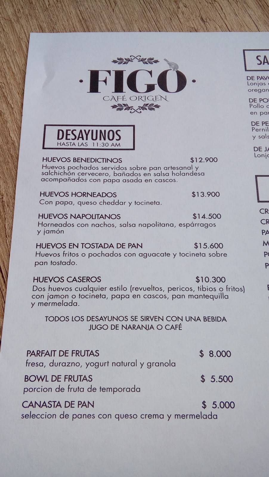 Carta del restaurante Figo, Pasto, Cl 20 #40-20