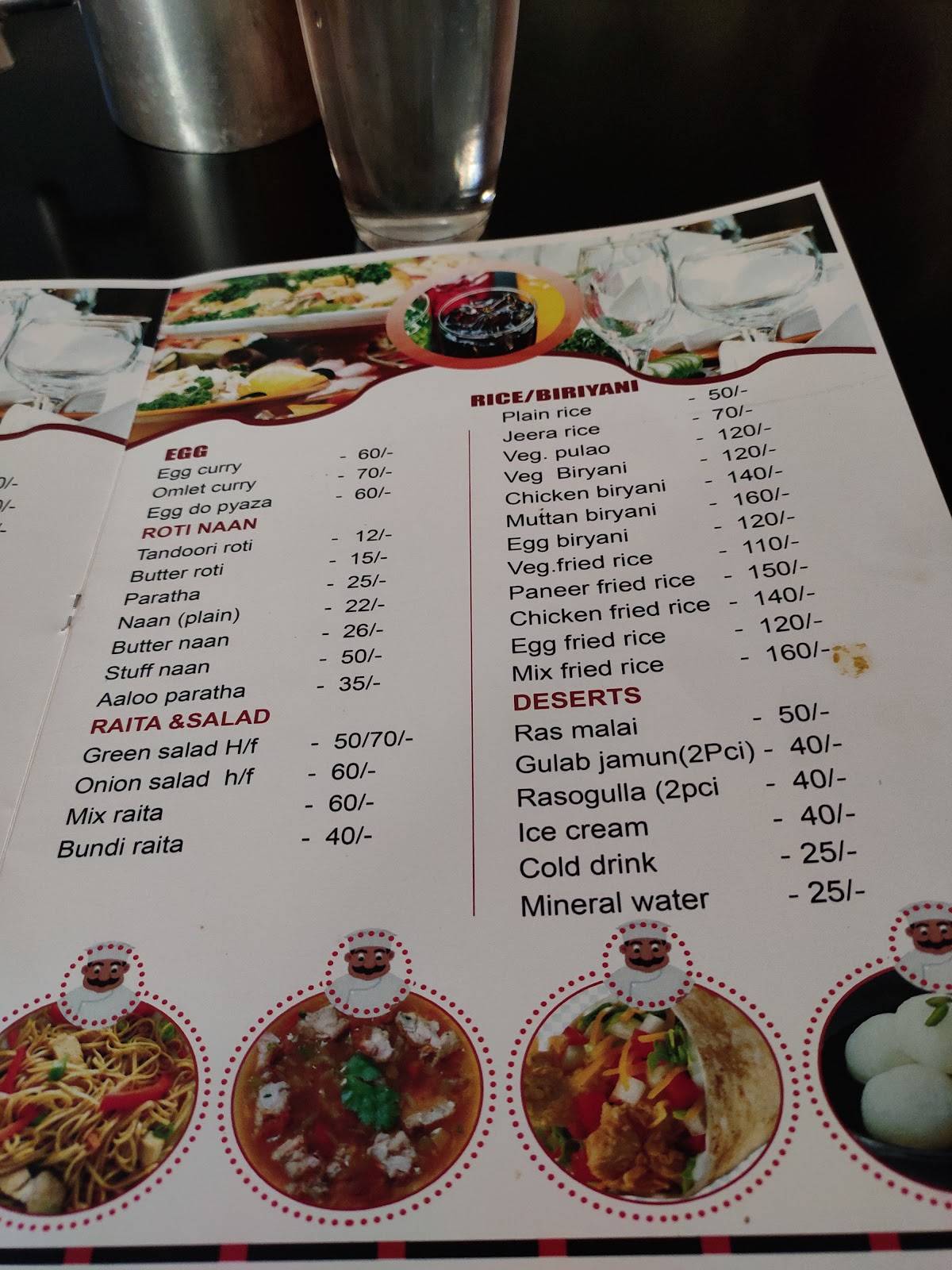 Menu at Dhaba & Kabab Wala, Patna, H. No