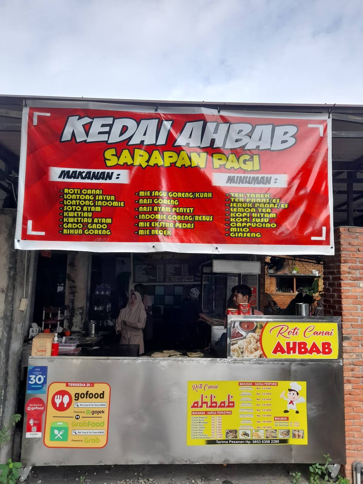Menu at Roti Canai & Teh Tarek Ahbab restaurant, Pekanbaru