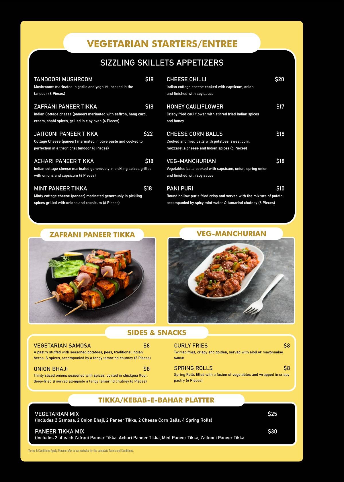 Menu at Perfect Plate - Indian Restaurant & Bar, Christchurch