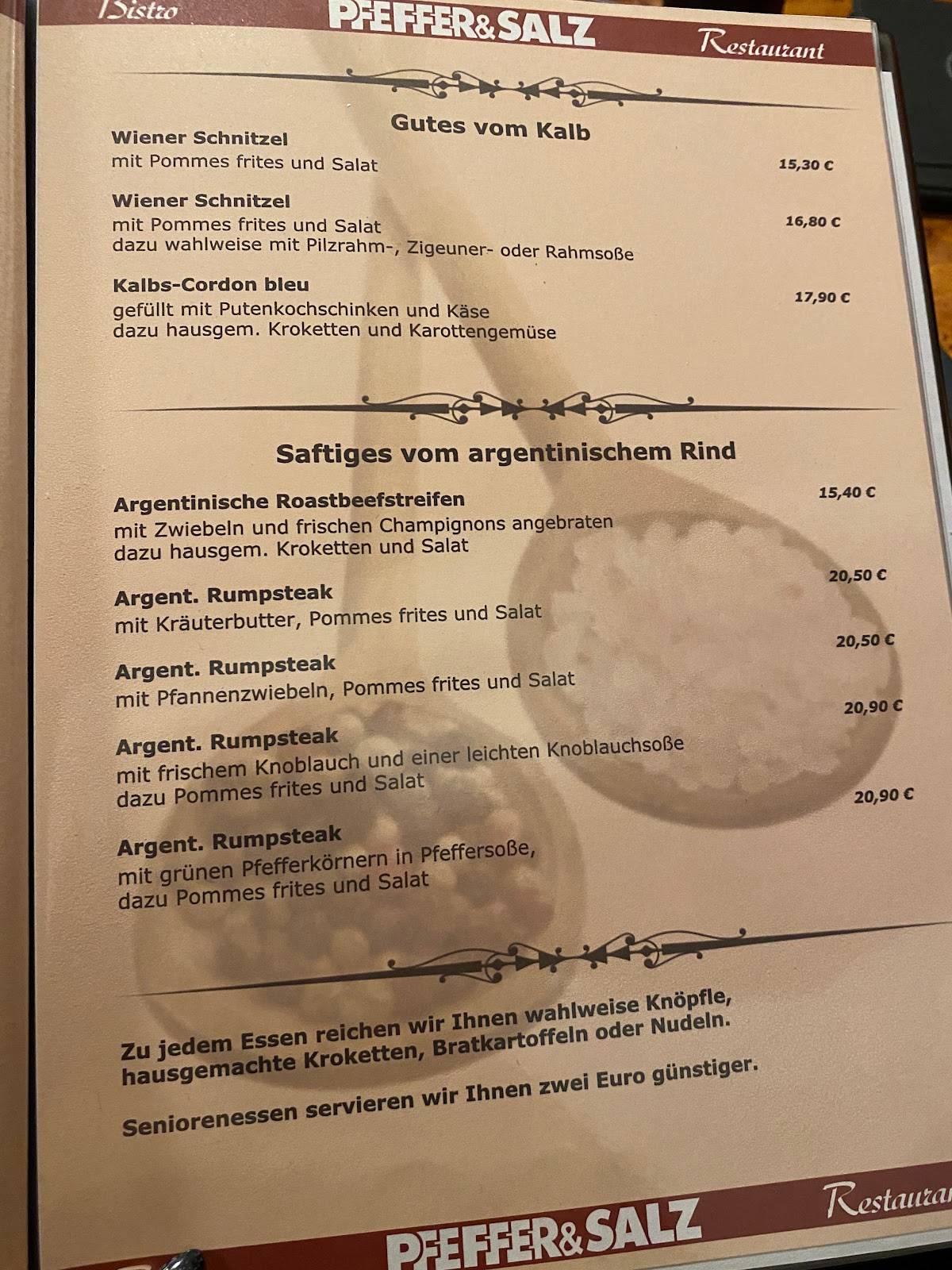 Menu Salz Pfeffer