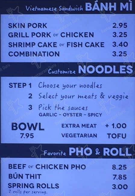 Menu at Phi Coffee & Tea restaurant, Arlington