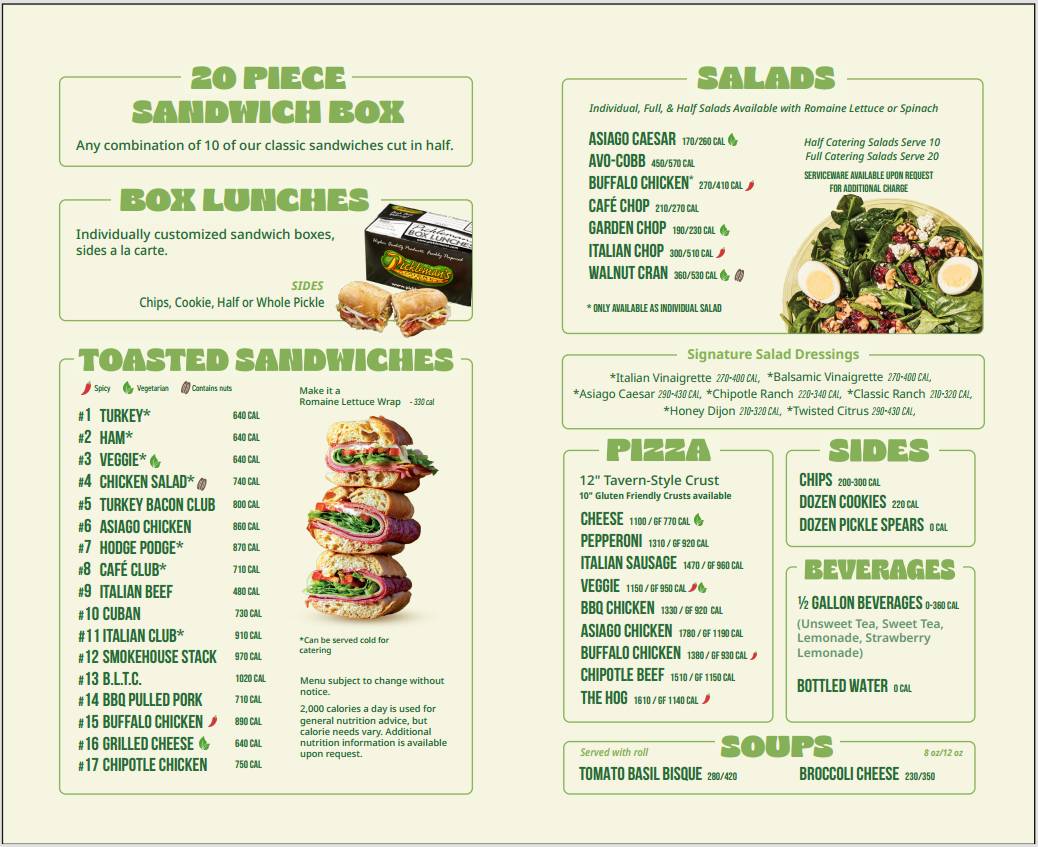 Menu at Pickleman's Gourmet Cafe, Owasso