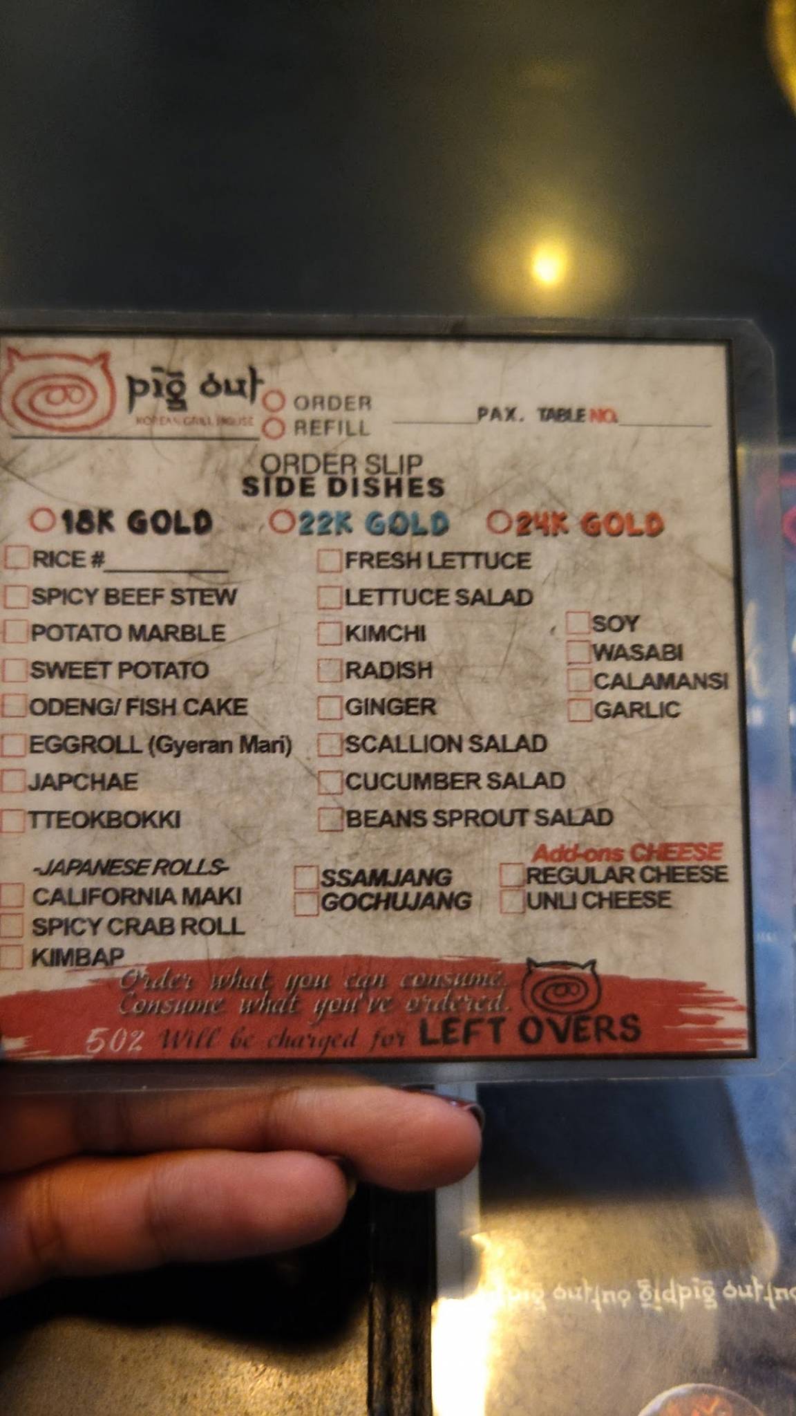 Menu at Pig Out Korean Grill House - San Fernando La Union restaurant ...