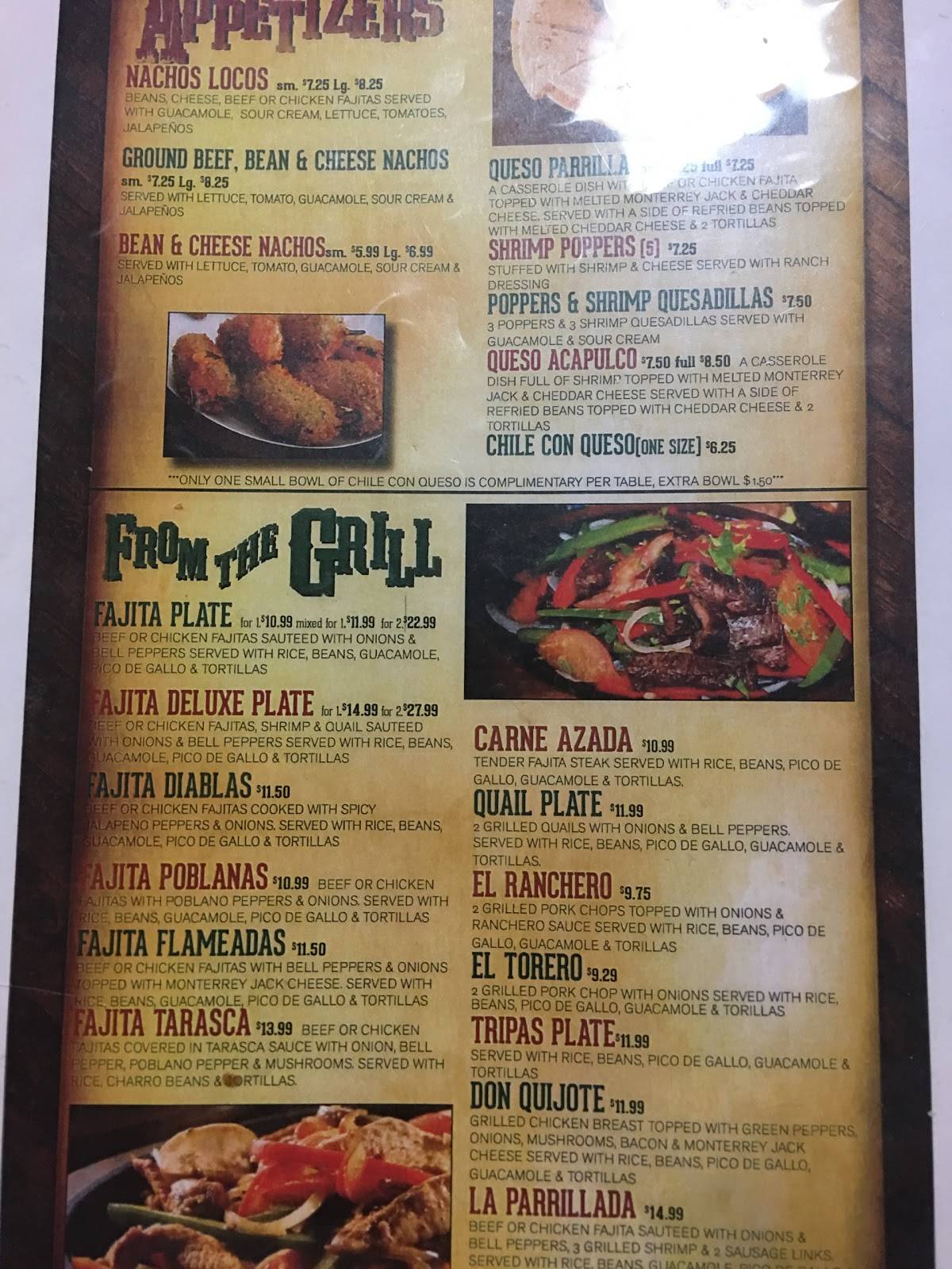 Menu at Pinto Bean restaurant, Victoria