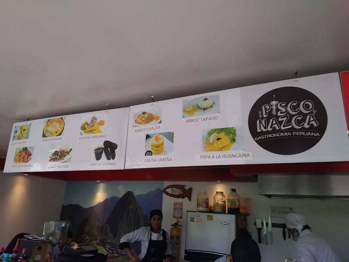 Carta del restaurante Entre Pisco Nazca Gastronomía Peruana, Bogotá