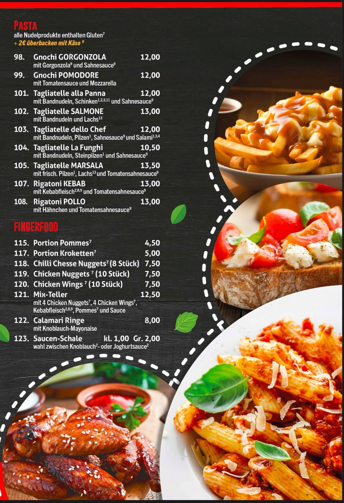 Menu at Pizza Capri Neuhof, Neuhof
