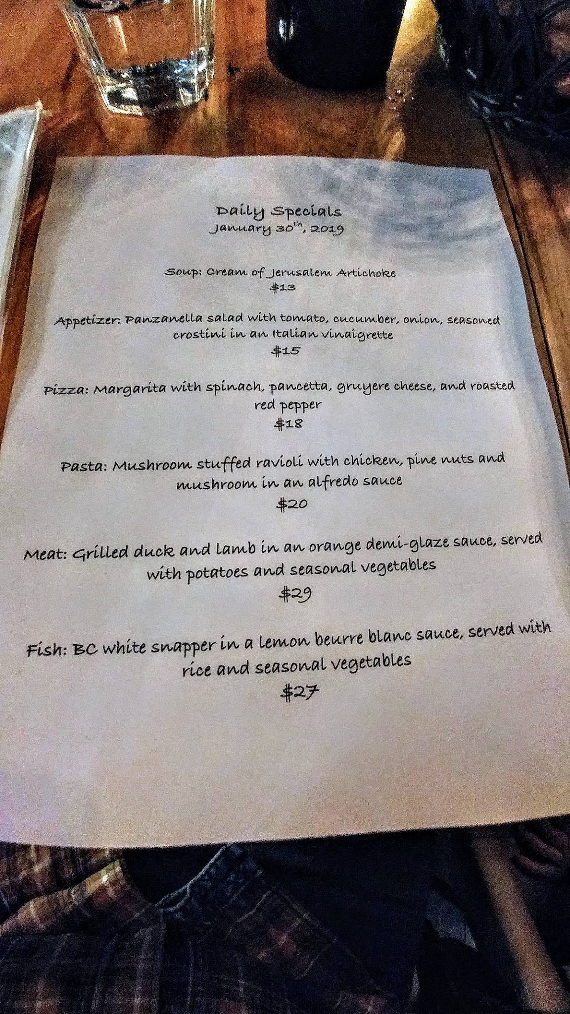 Menu at 255 By Alta Rossa Ristorante pizzeria, Vaughan