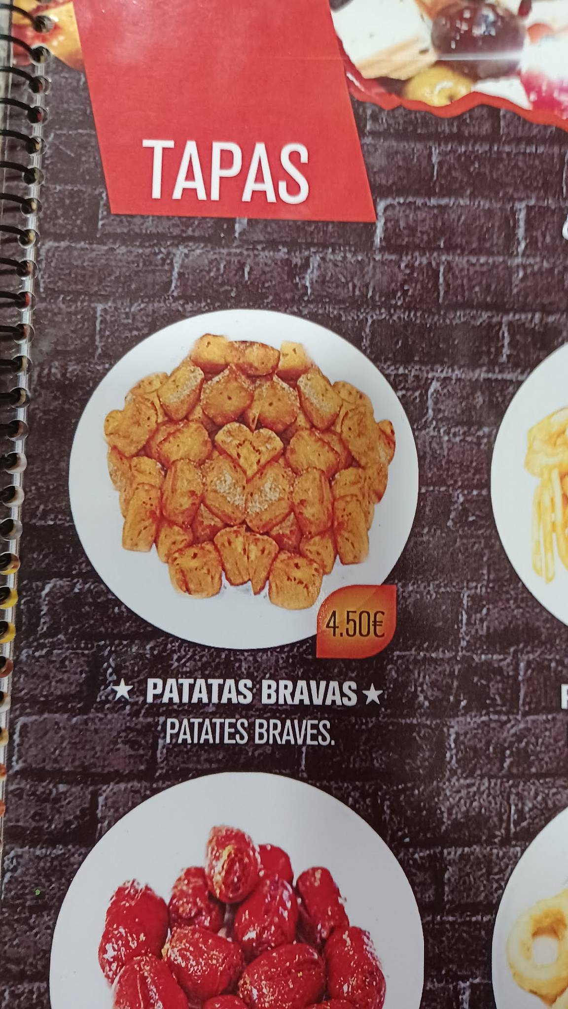 Carta de Pizzeria Metro, La Canonja