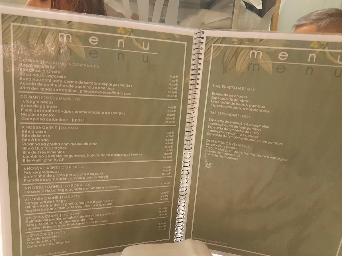 Menu at Restaurante Quatro Estações, Anadia