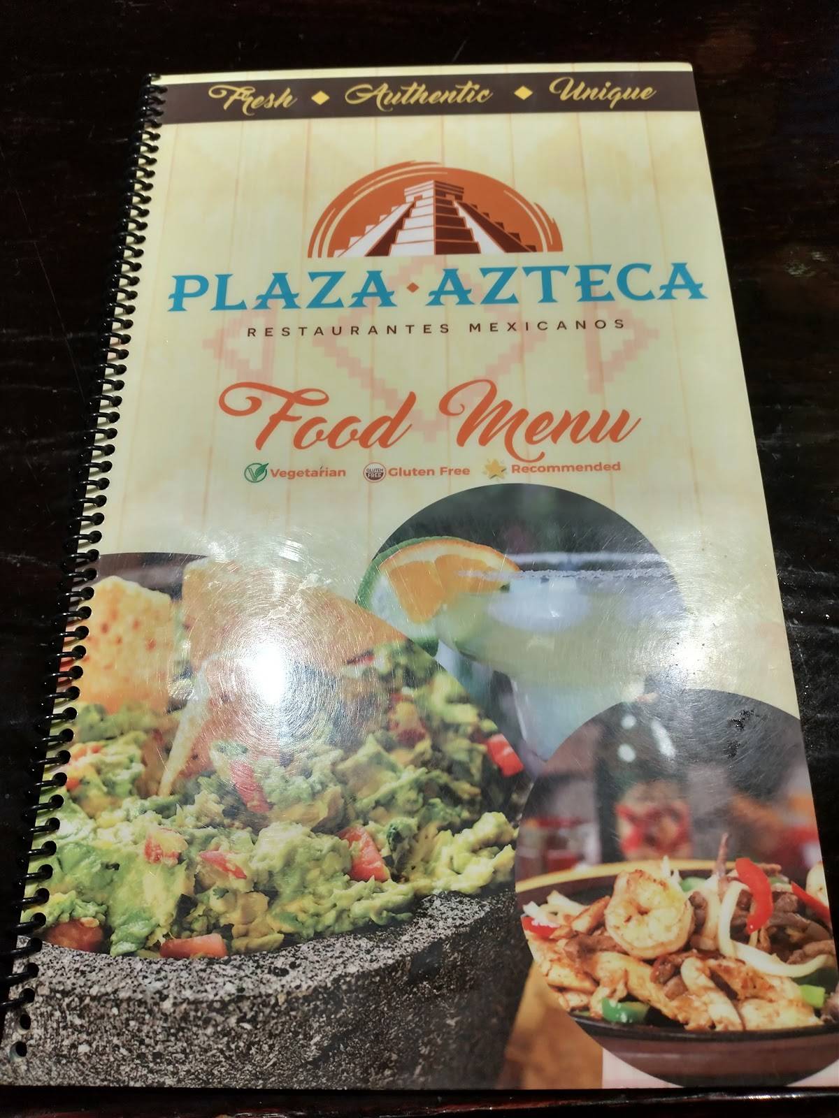 Menu at Plaza Azteca Méxican Restaurant · White Oak, White Oak