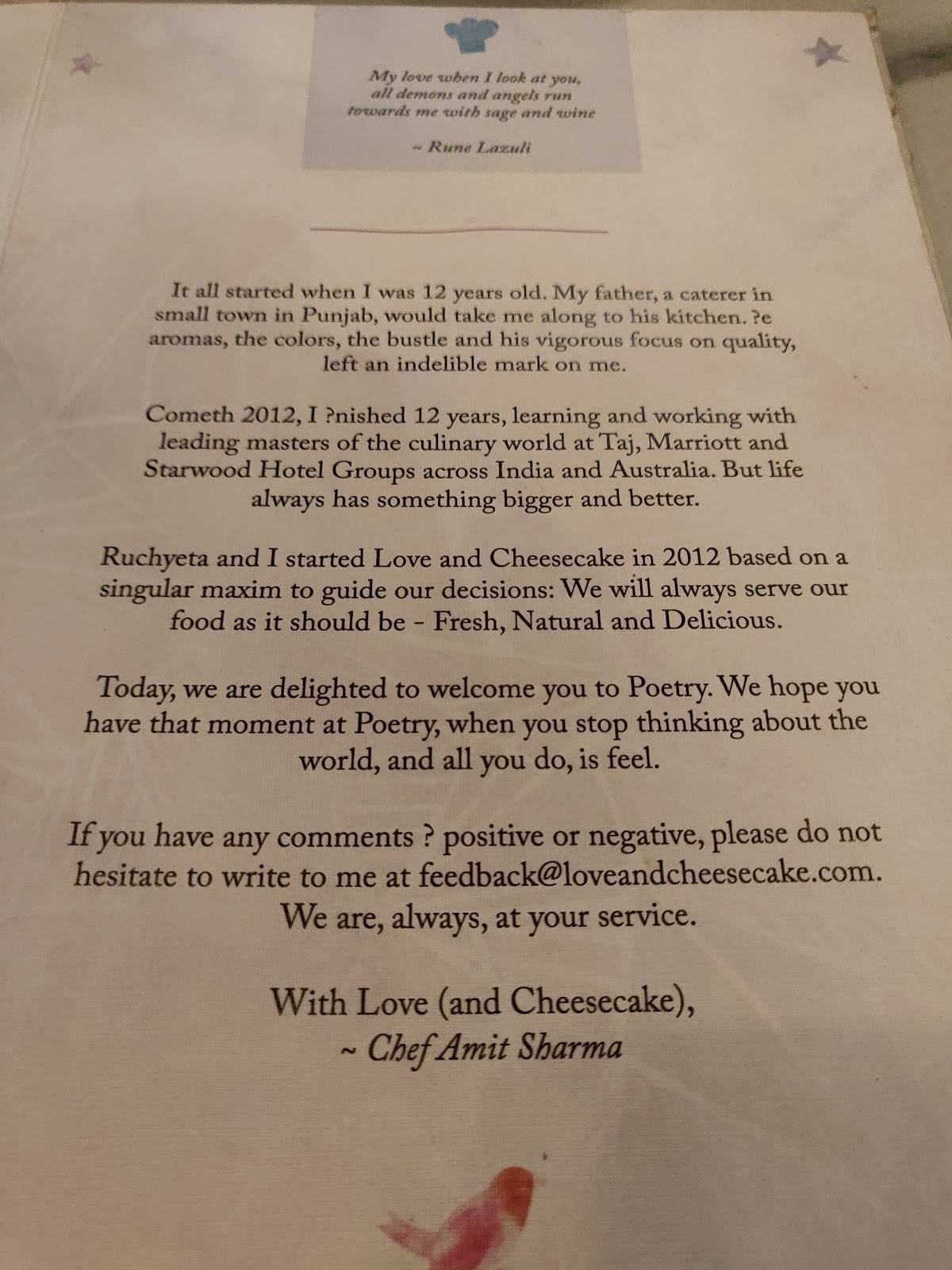 Menu at Poetry by Love and Cheesecake, Mumbai, 33