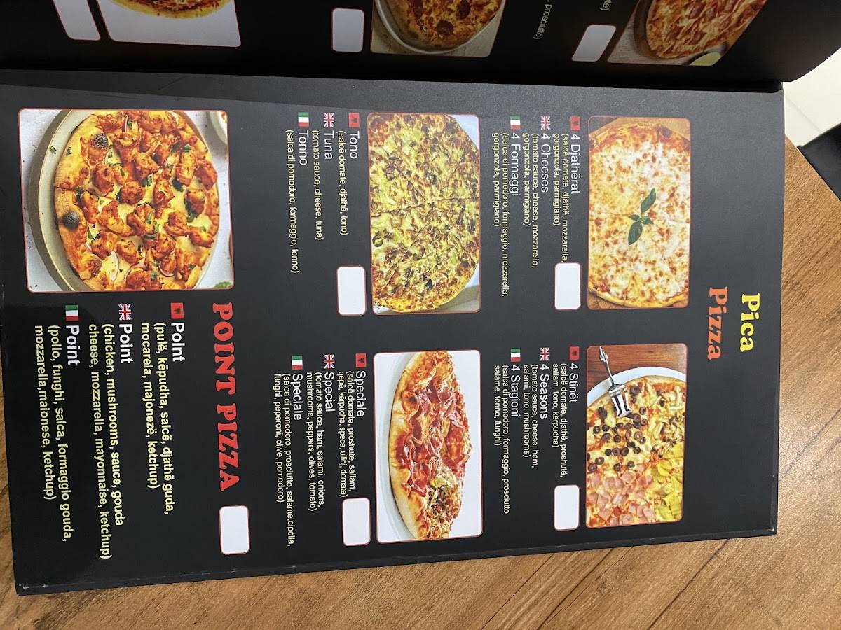 Menu at Point Fast Food, Sarandë