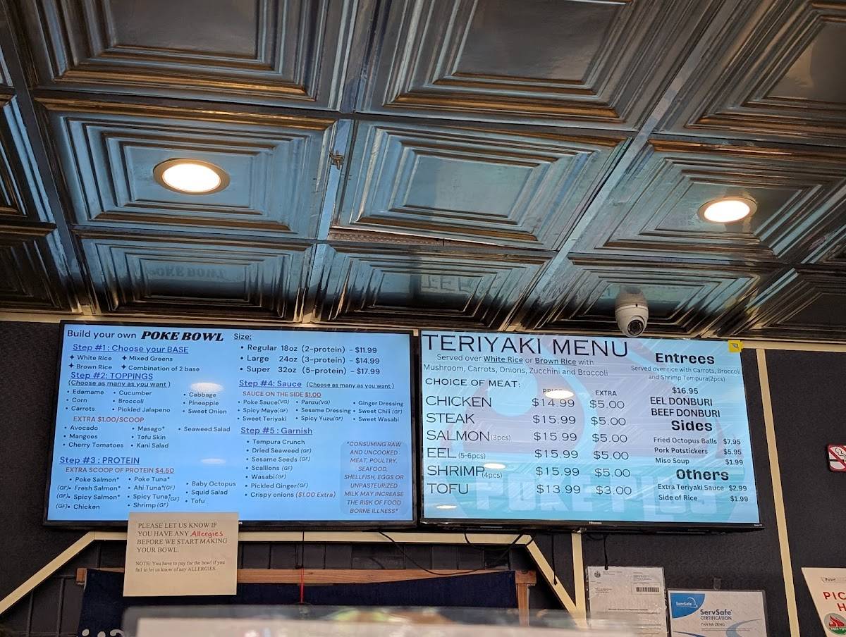 Menu at Poke Plus Madison pub & bar, Madison