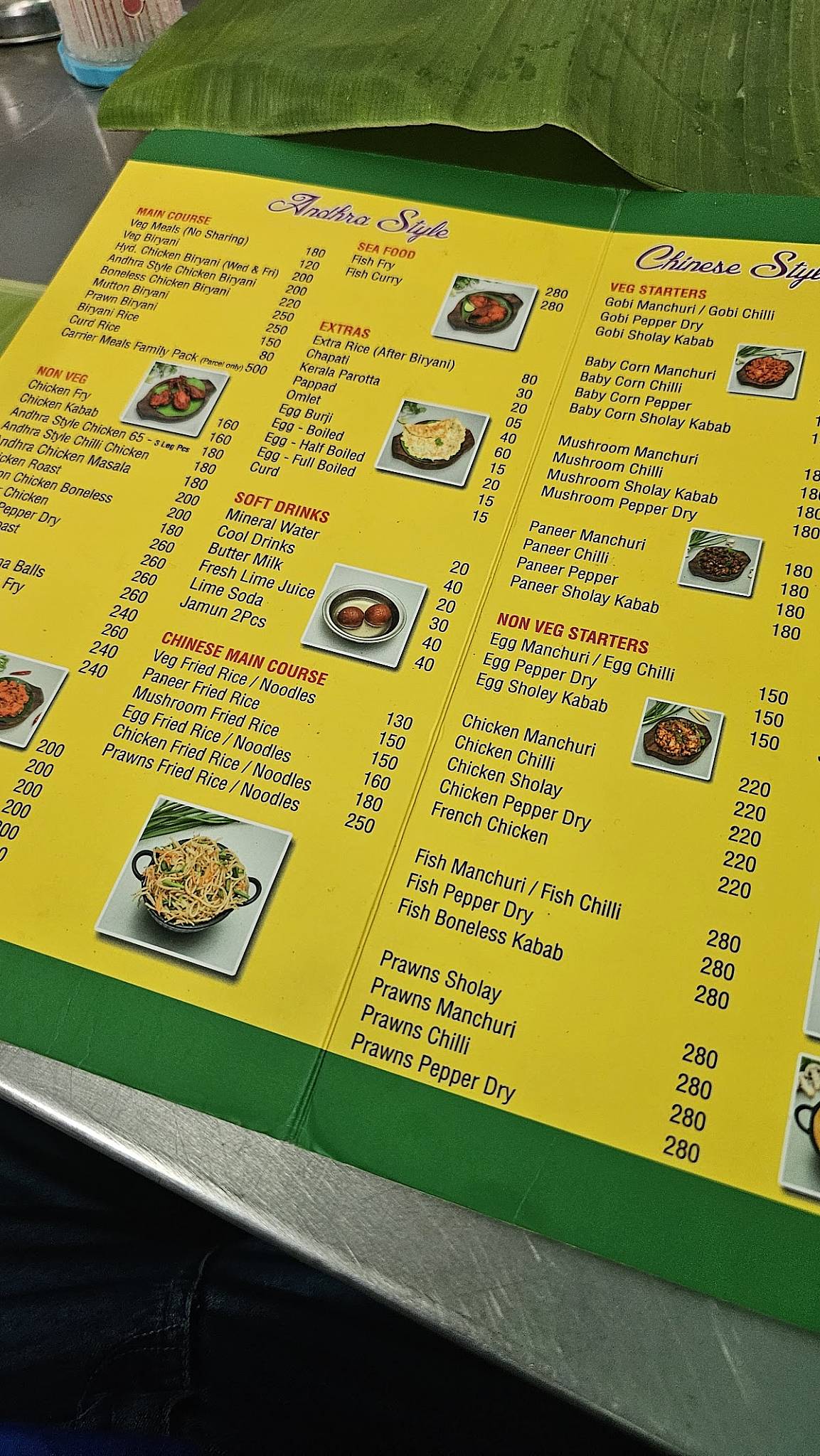 Menu at Polamma's Mess (Opp. Christ College), Bengaluru