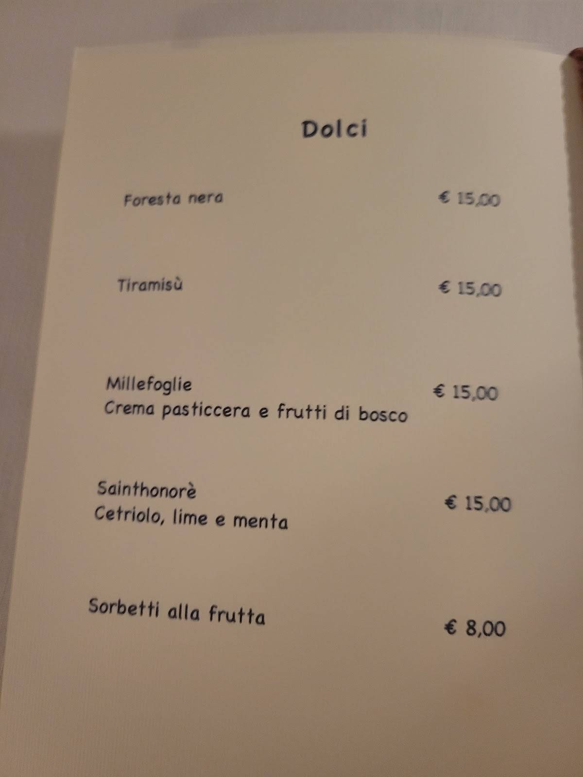 Menu da Acqua Pazza S.R.L. ristorante, Ponza