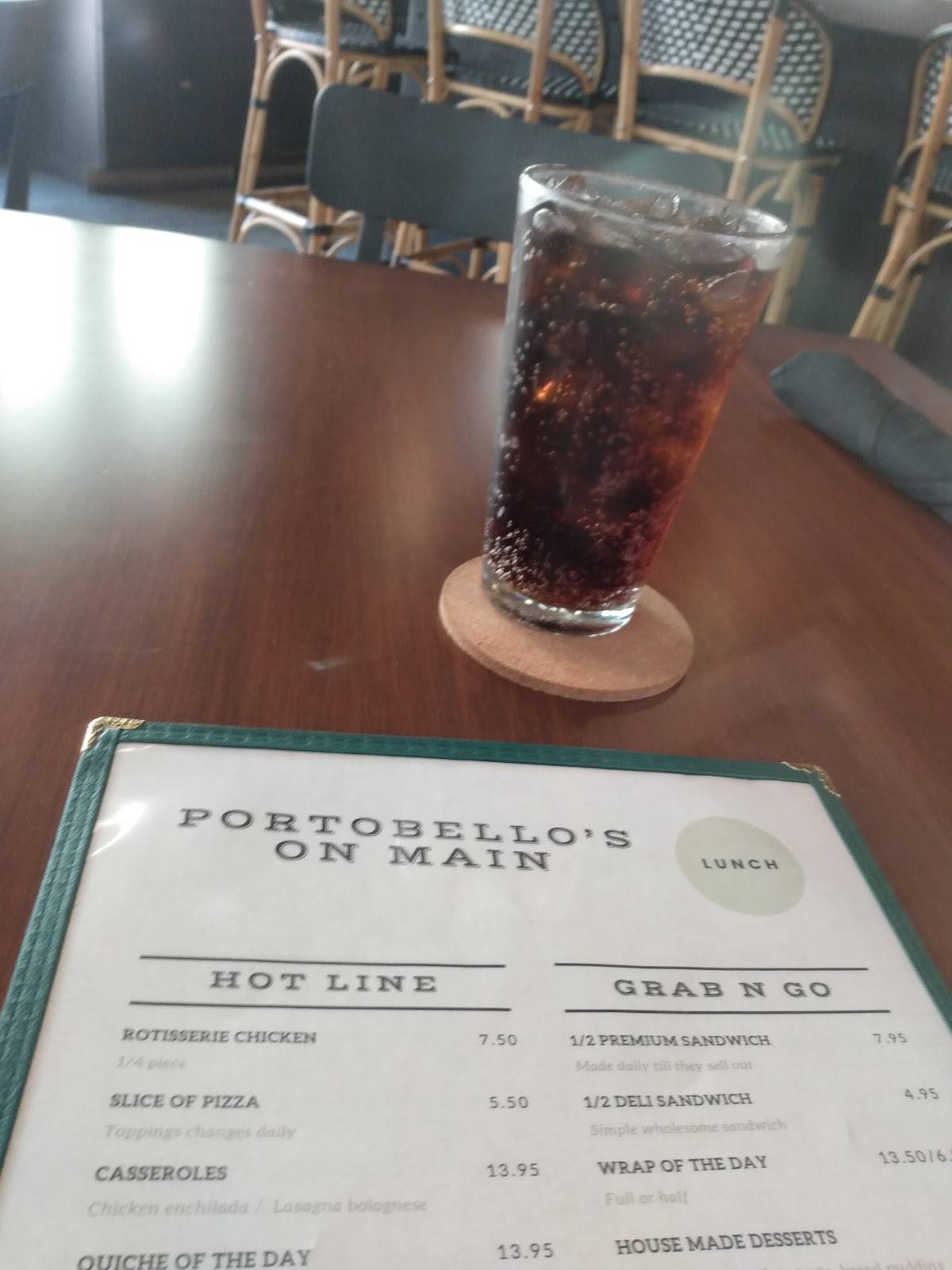 Menu at Portobello's on Main restaurant, Salinas, 150 Main St #116