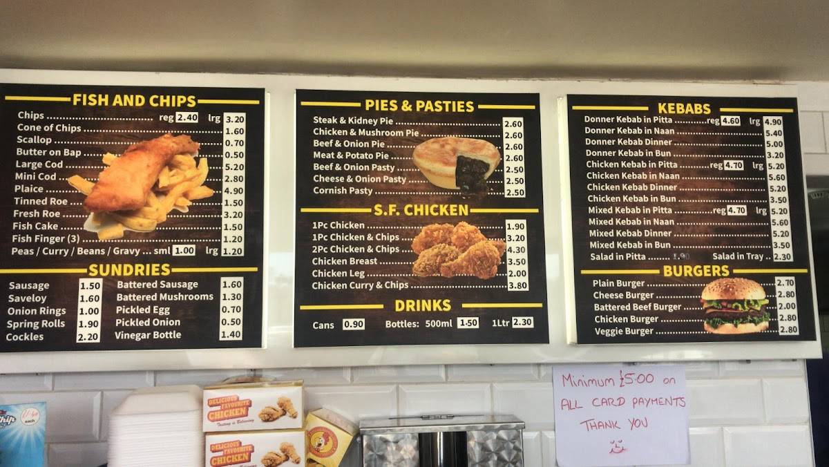 Menu at Portway Fish Bar- Fish and chips Rowley regis, Rowley Regis