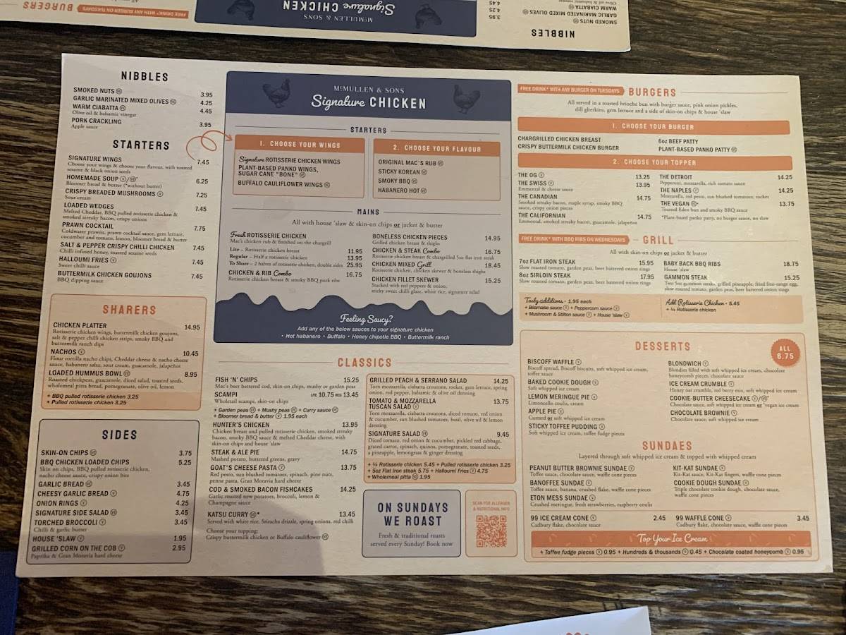 Menu at Princess Charlotte pub & bar, Colchester, London Rd