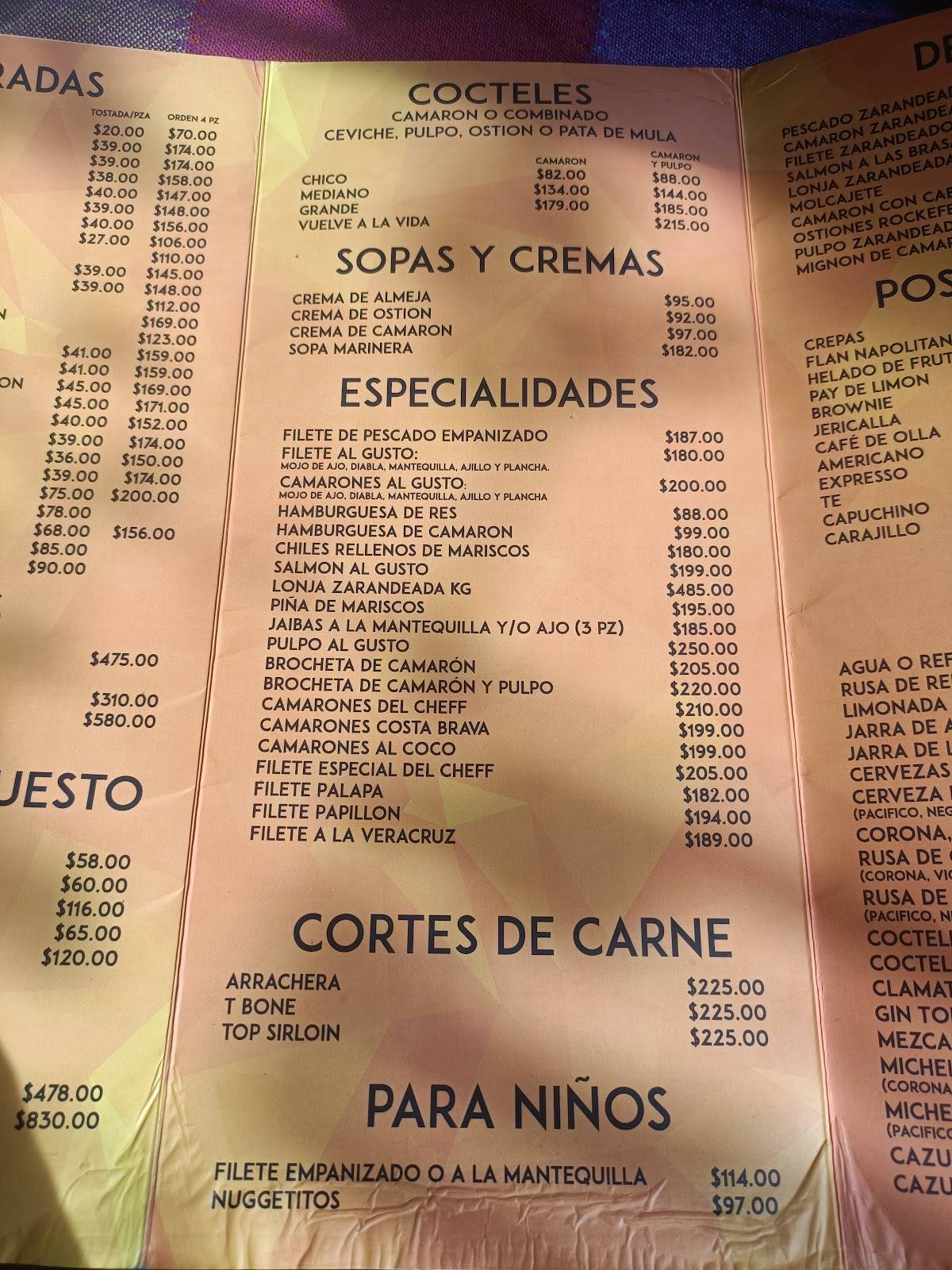 Carta de Progreso Restaurante, San Pedro Tlaquepaque