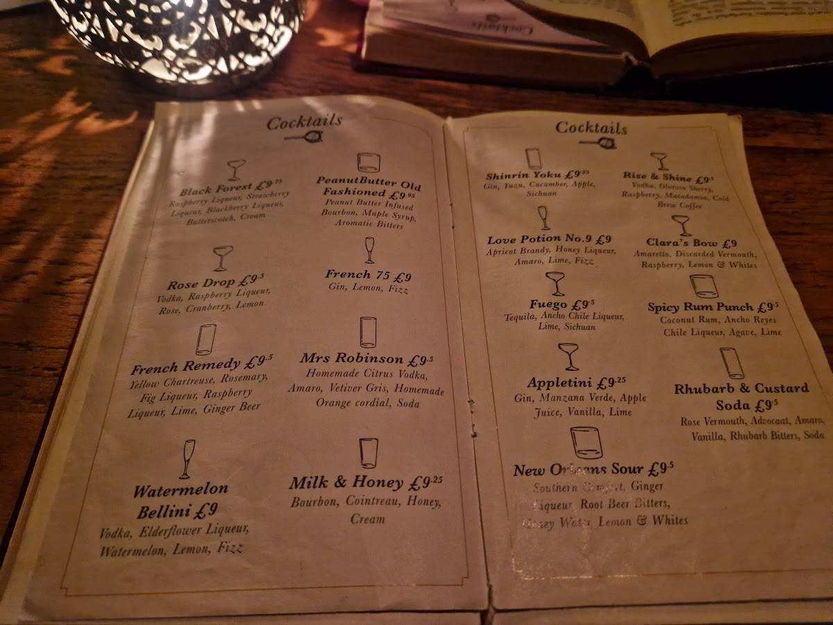 Menu at Prohibition pub & bar, Chester