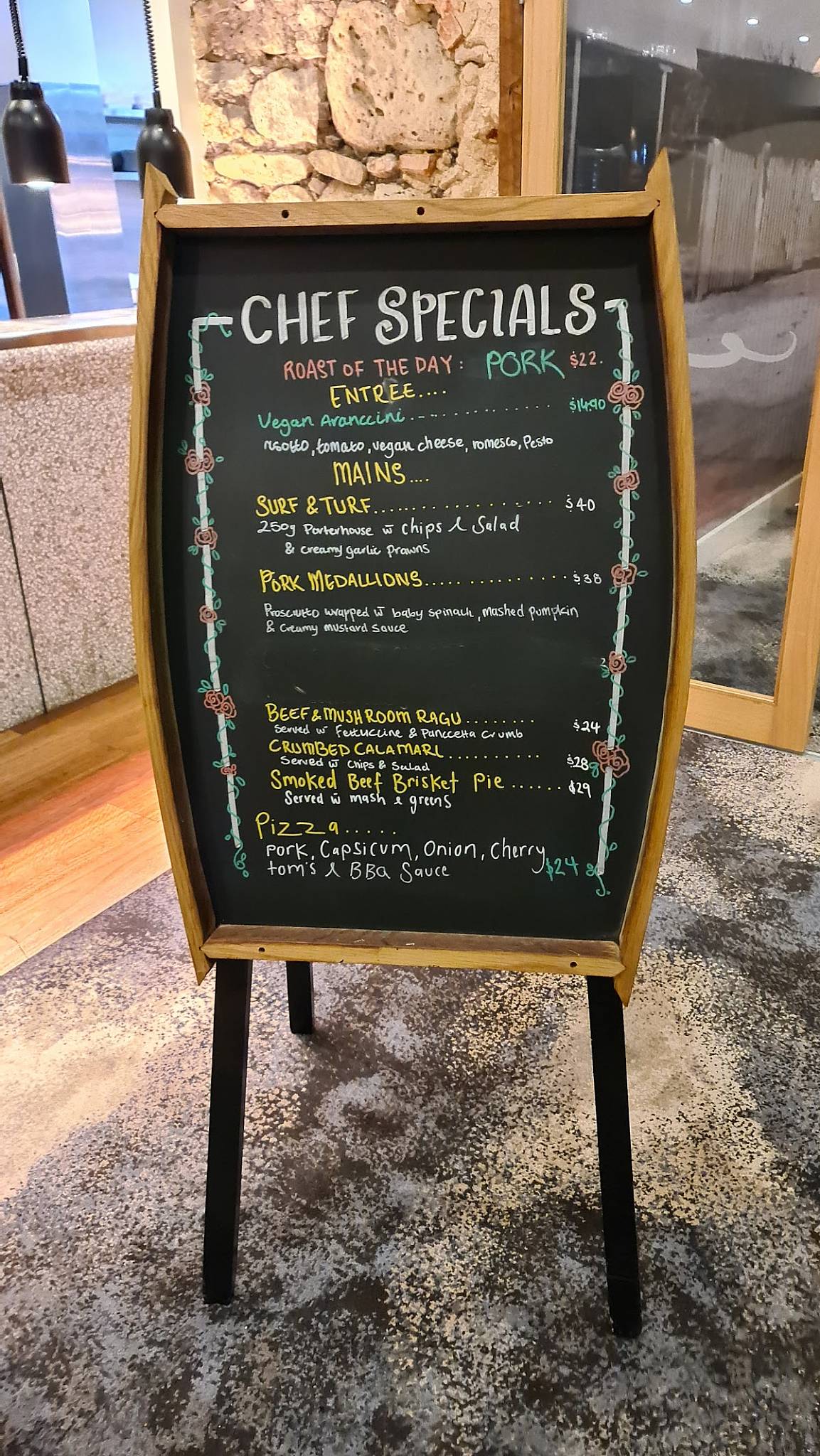 Menu at Aldinga Hotel pub & bar, Aldinga