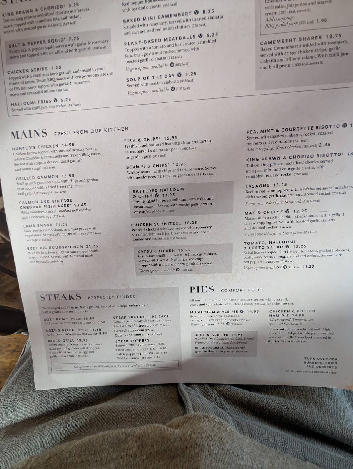 Menu at Antelope pub & bar, Poole