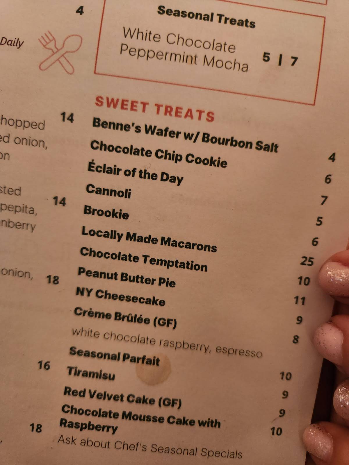 Menu at Benne’s by Peninsula Grill pub & bar, Charleston