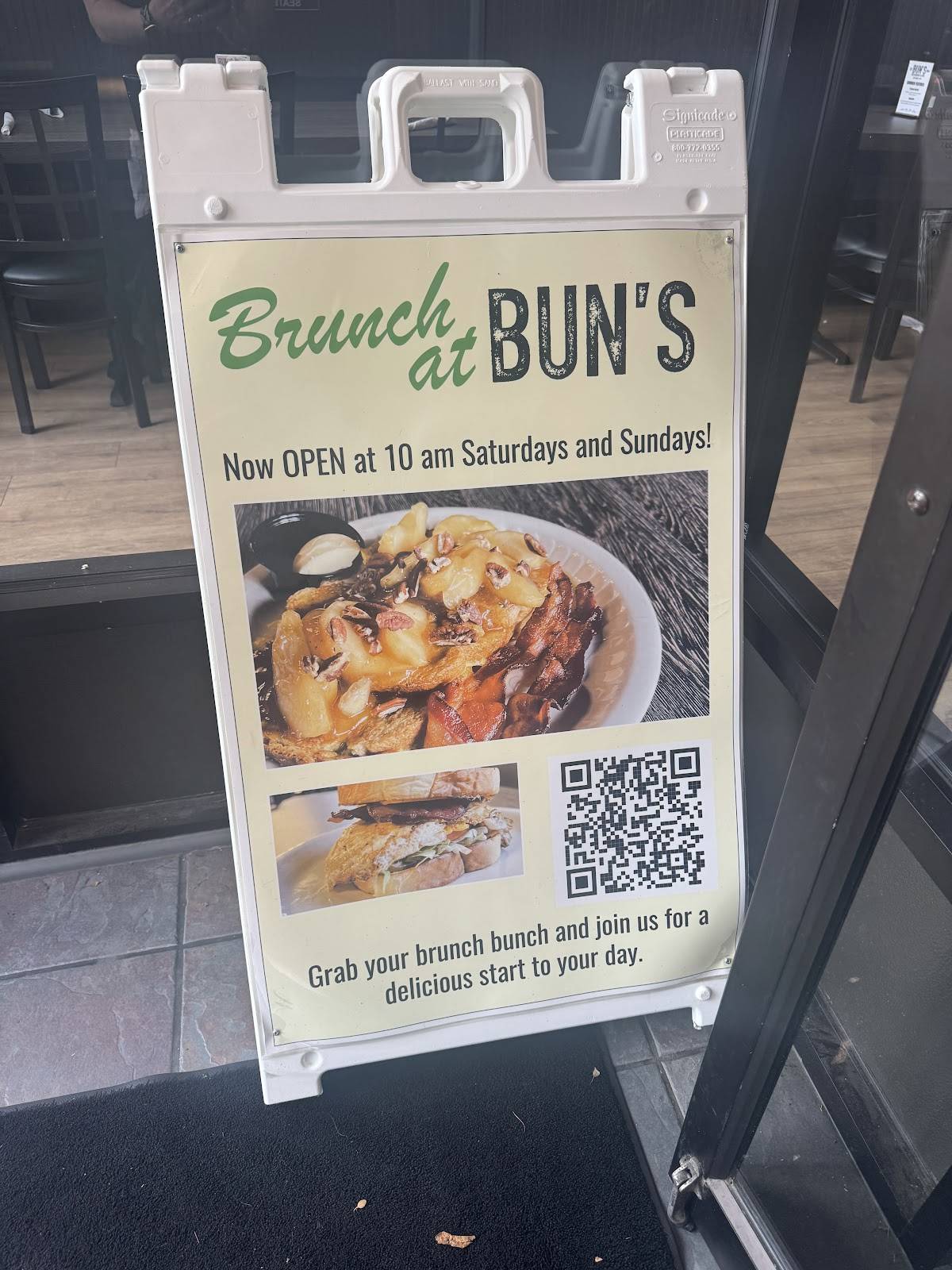 Menu at Bun's Restaurant and Bar, Delaware