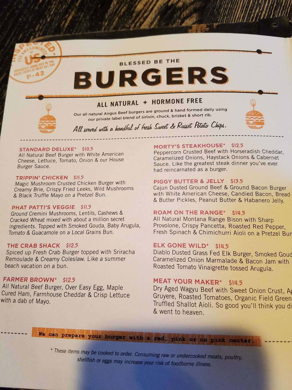 Menu at Burgatory pub & bar, Robinson Township