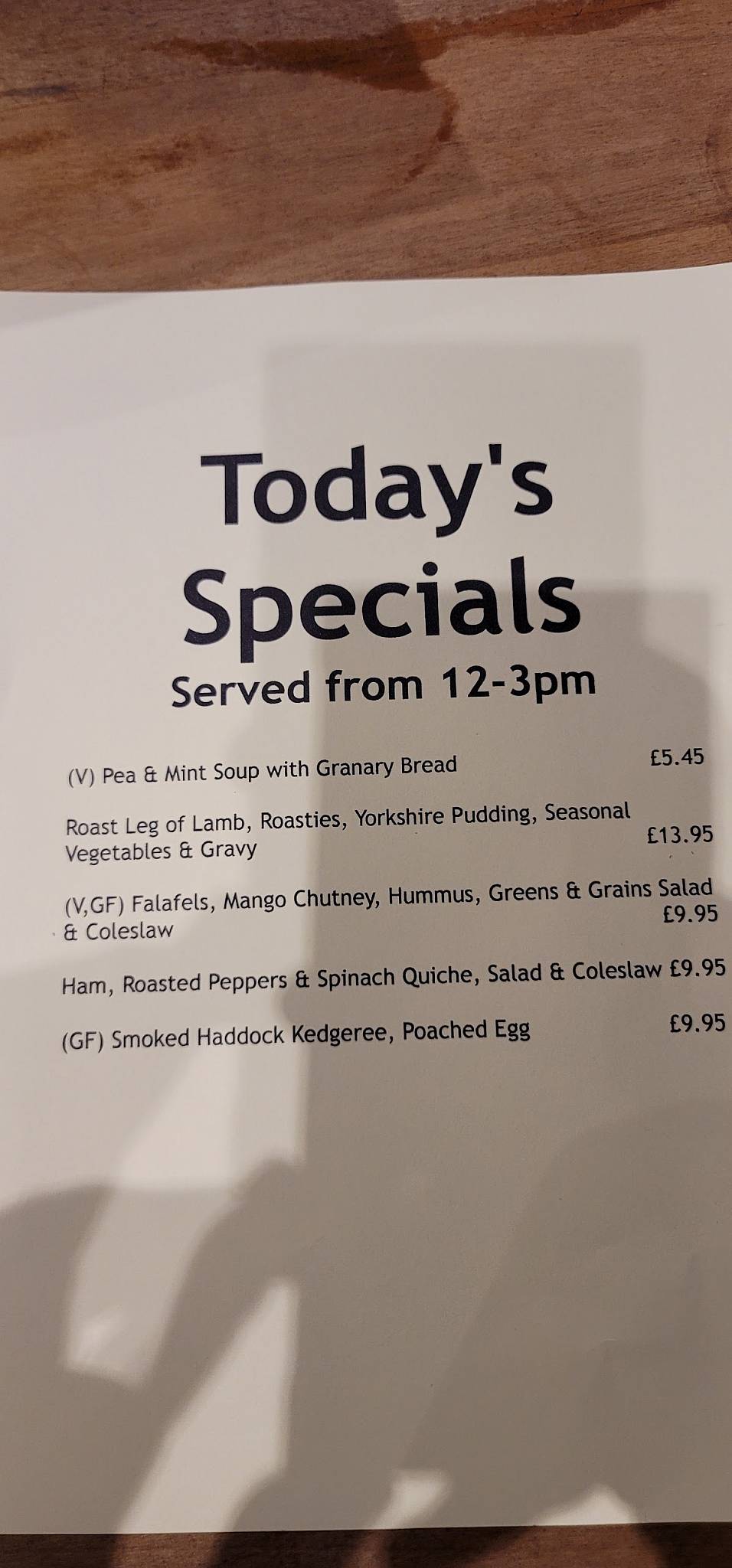 Menu at Common Room Café pub & bar, Framlingham