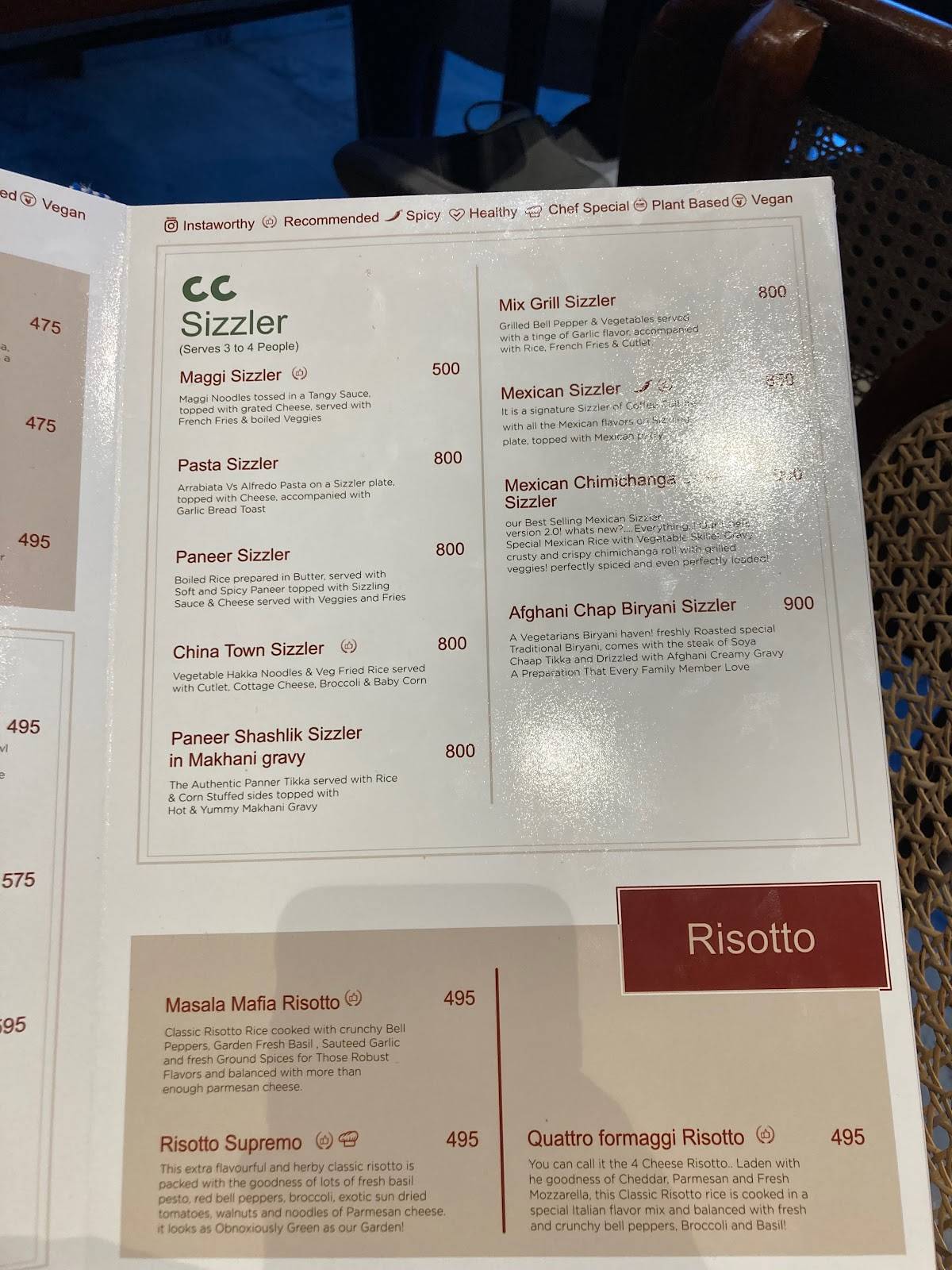 Menu at Daman Culture, Daman