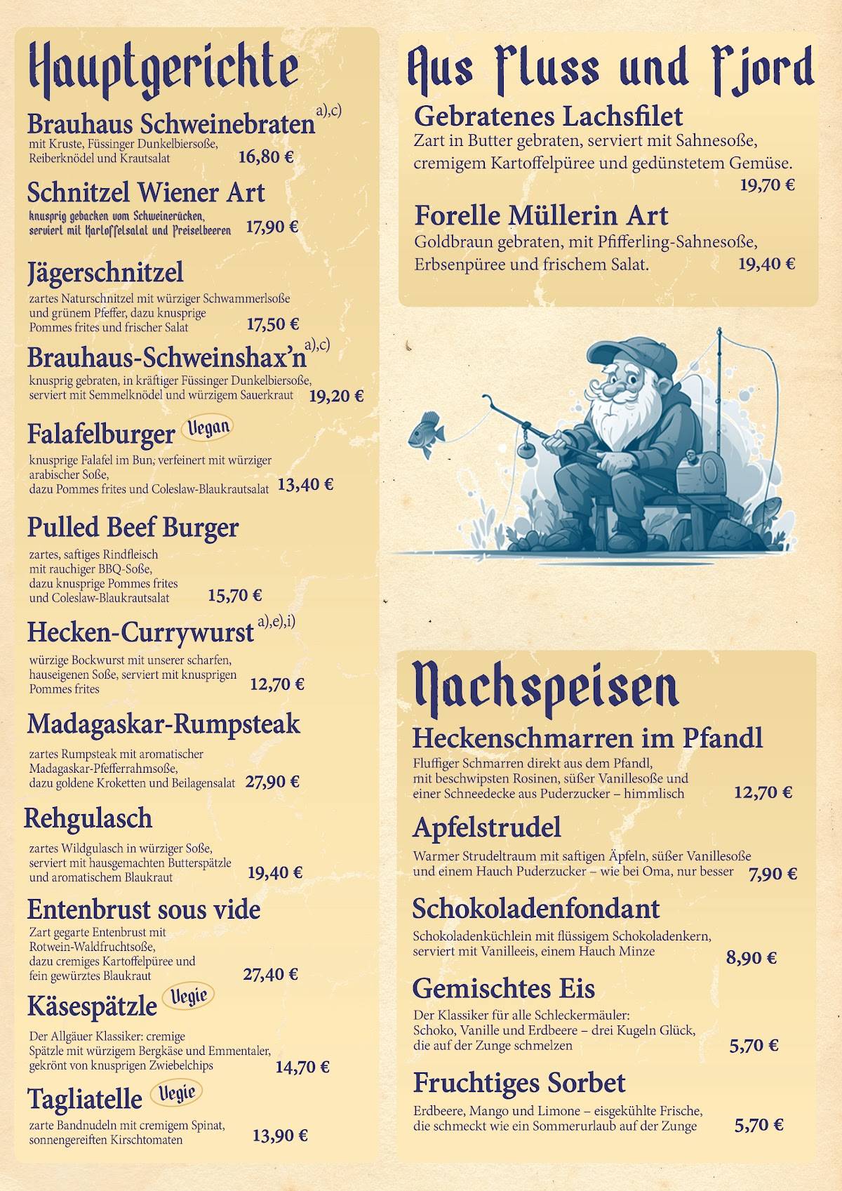 Carta del pub y bar Die HECKE in Bad Füssing, Bad Füssing