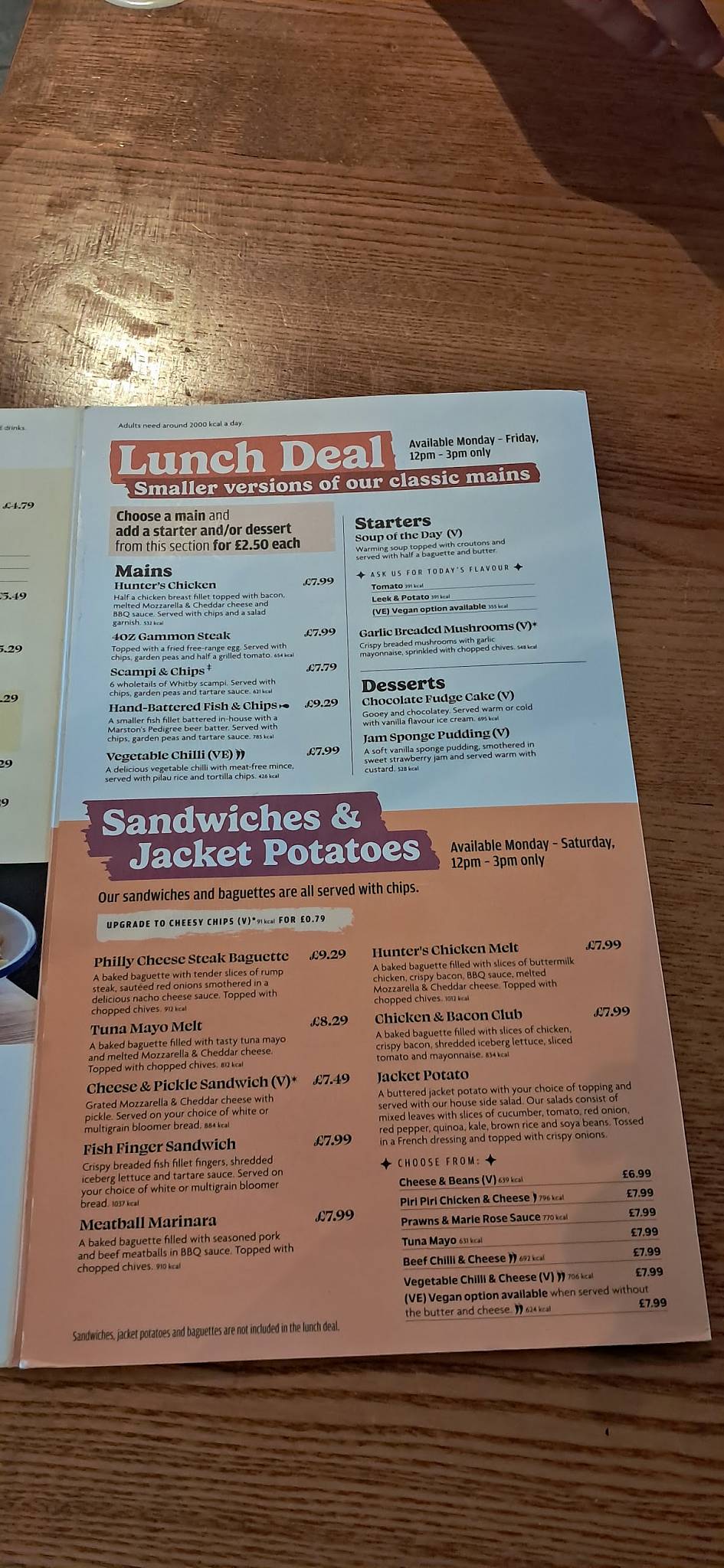 Menu at Eight-Foot Way pub & bar, Sheffield