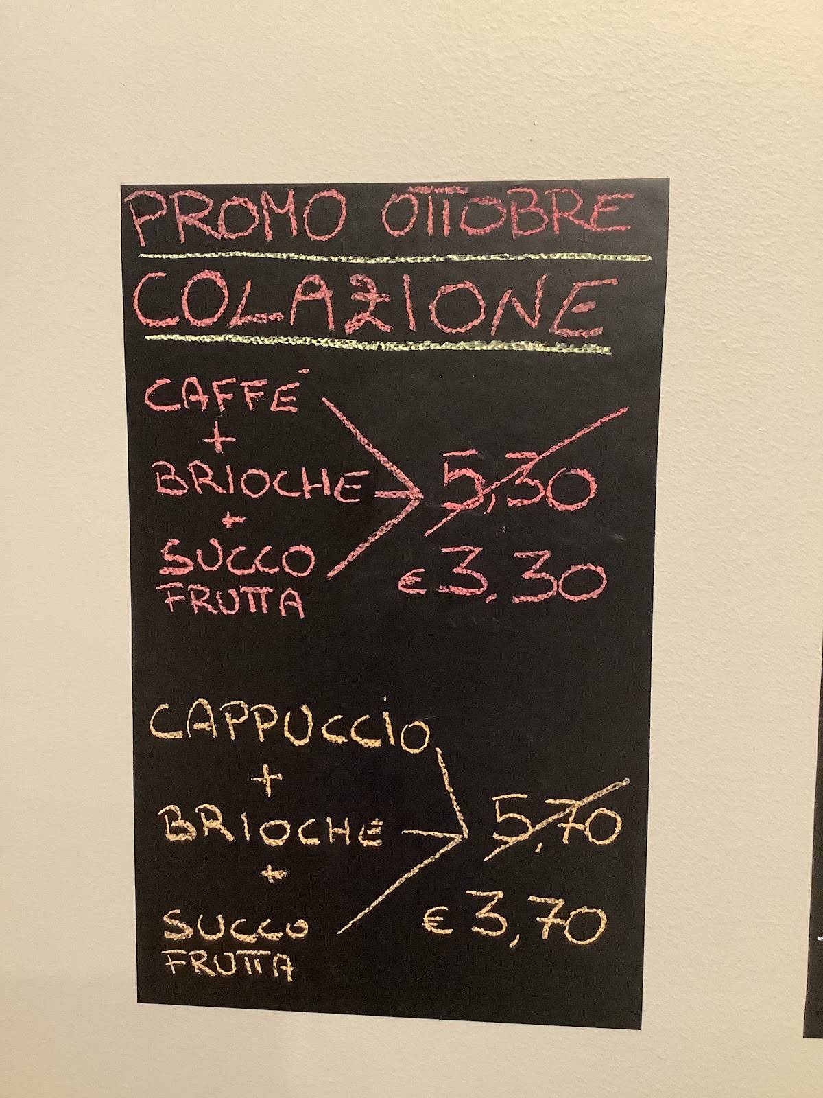 Menu au Enjoy Caffè pub et bar, Pavie