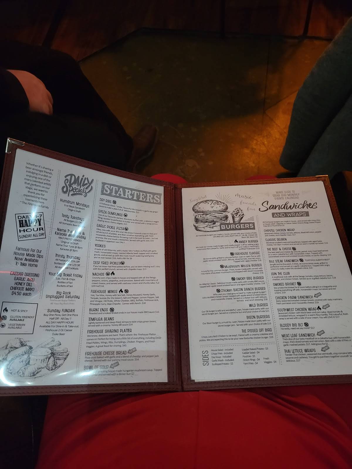 Menu at Langdon Firehouse Bar & Grill, Langdon