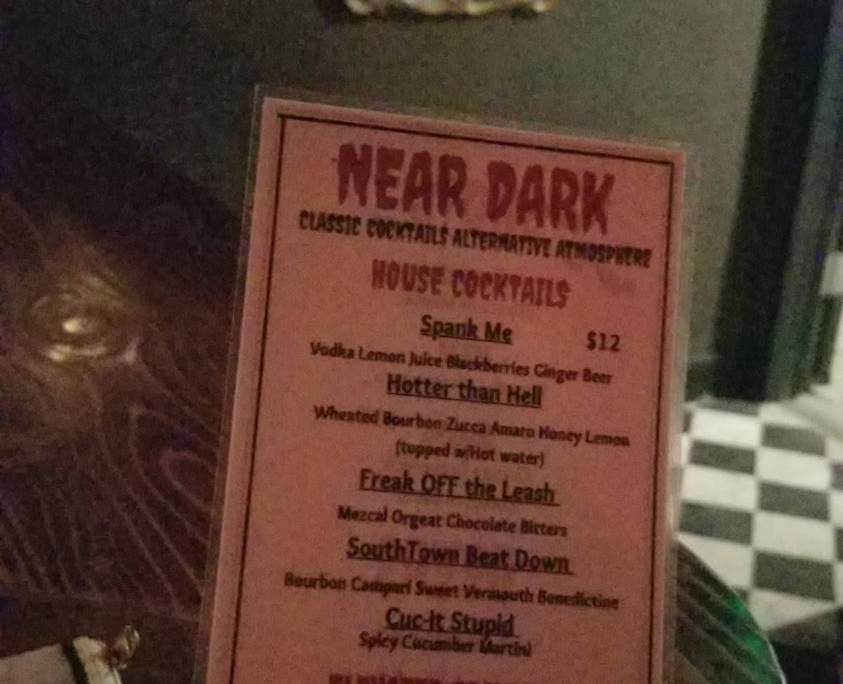 Menu at Near Dark pub & bar, San Antonio