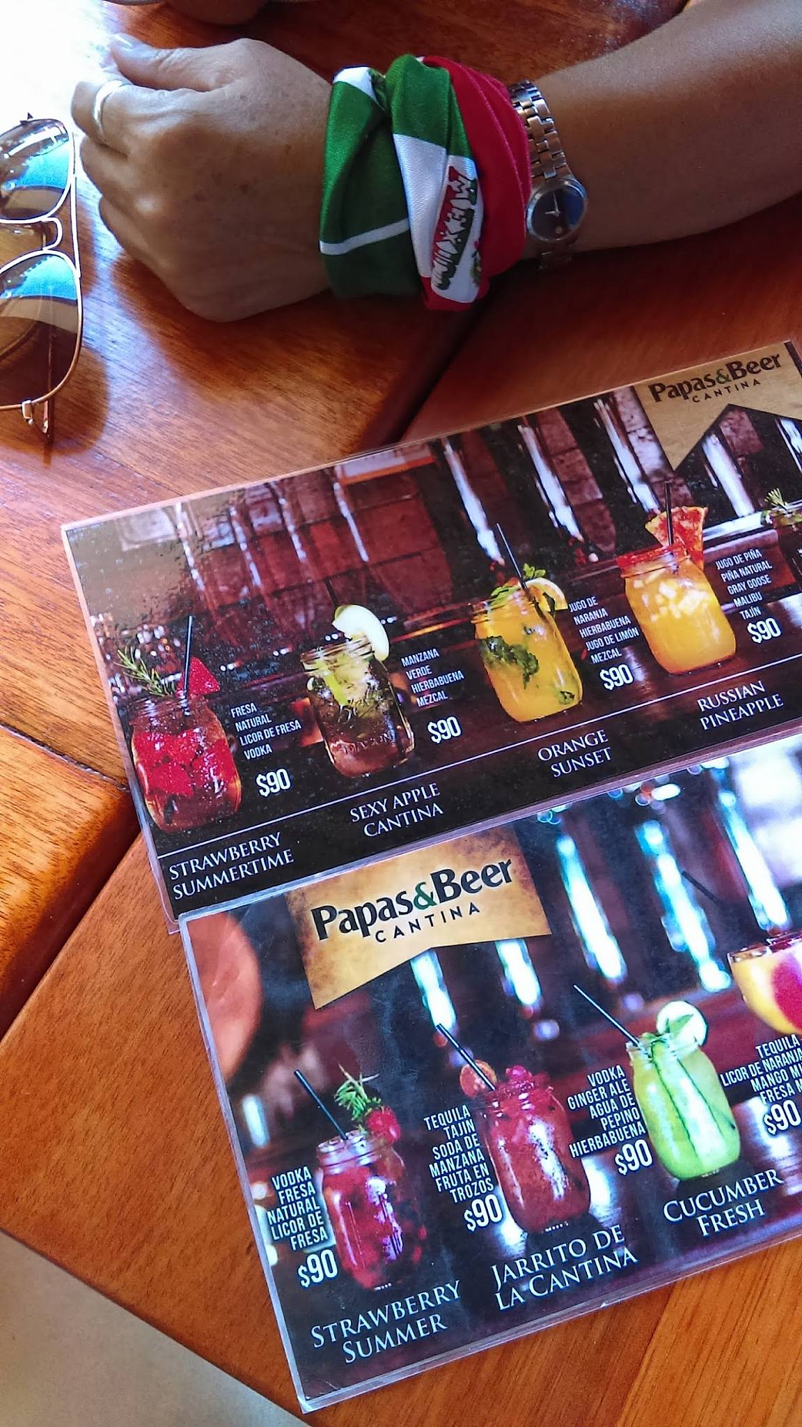 Menu at Papas & Beer pub & bar, Ensenada