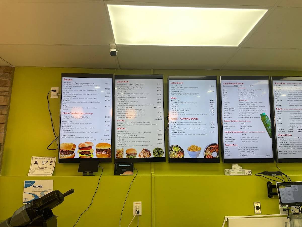 Menu at Pure Vegan Cafe, Raleigh