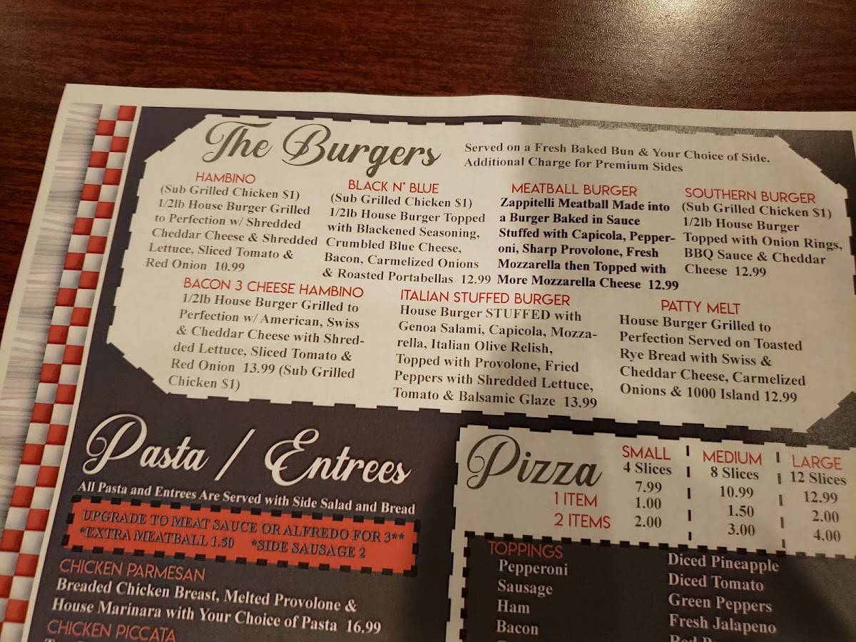Menu at Red Creek Bar & Grill, Painesville