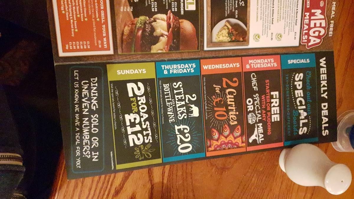 Menu at Saxon Arms Witham pub & bar, Witham