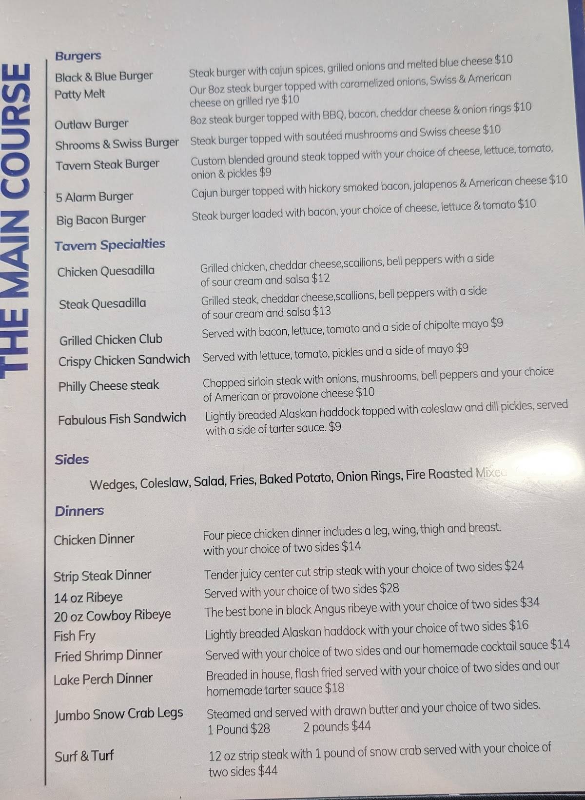 Menu at The 528 Tavern pub & bar, Madison