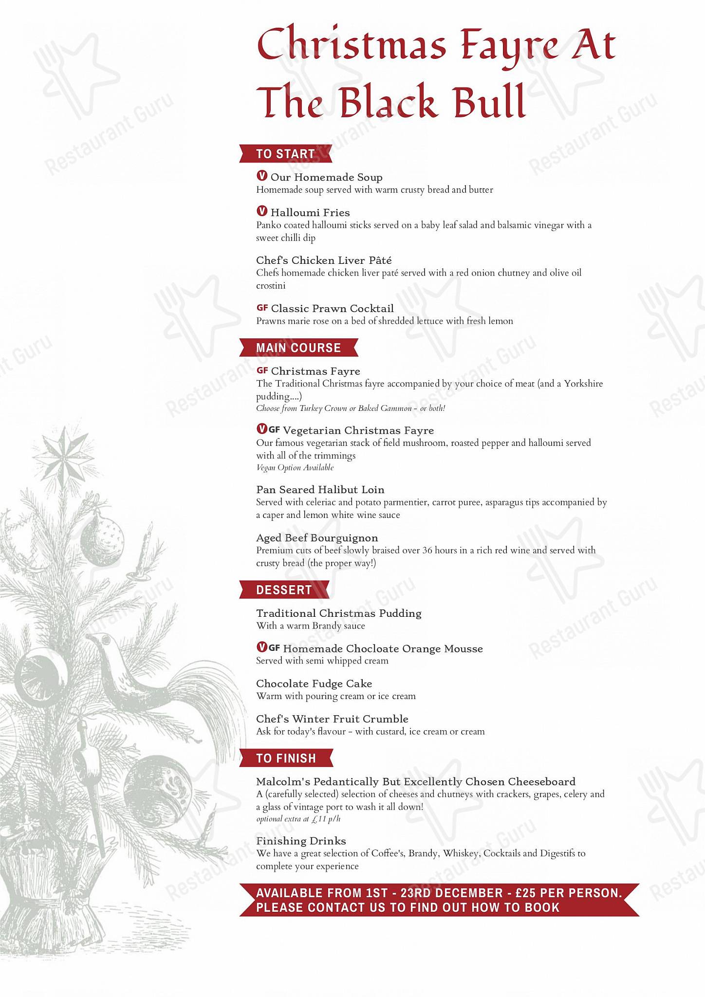 Menu at The Black Bull at Brampton pub & bar, Huntingdon, 25 Church Ln