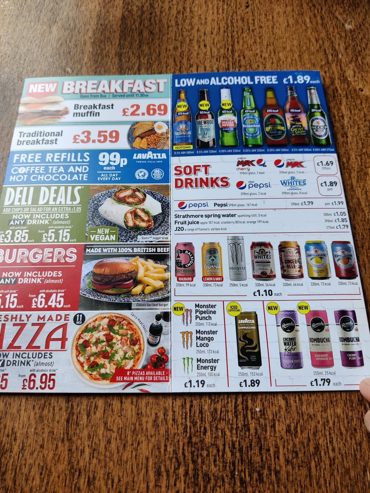 Menu at The Fire Station - JD Wetherspoon pub & bar, Whitley Bay, 18 ...