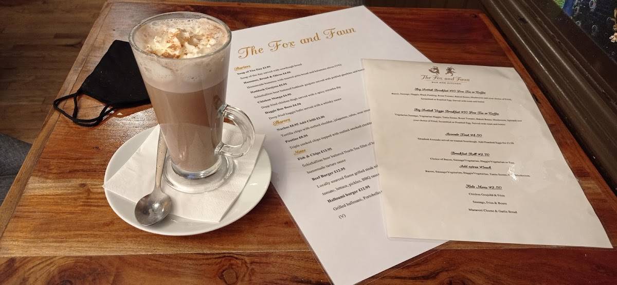 Menu at The Fox and Faun pub & bar, Edinburgh