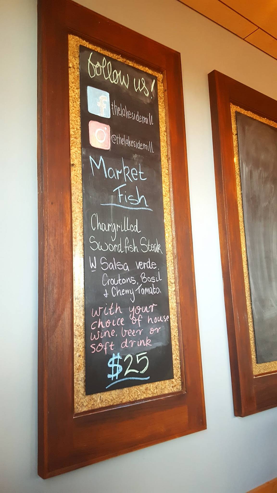 Menu at The Lakeside Mill pub & bar, Pakenham