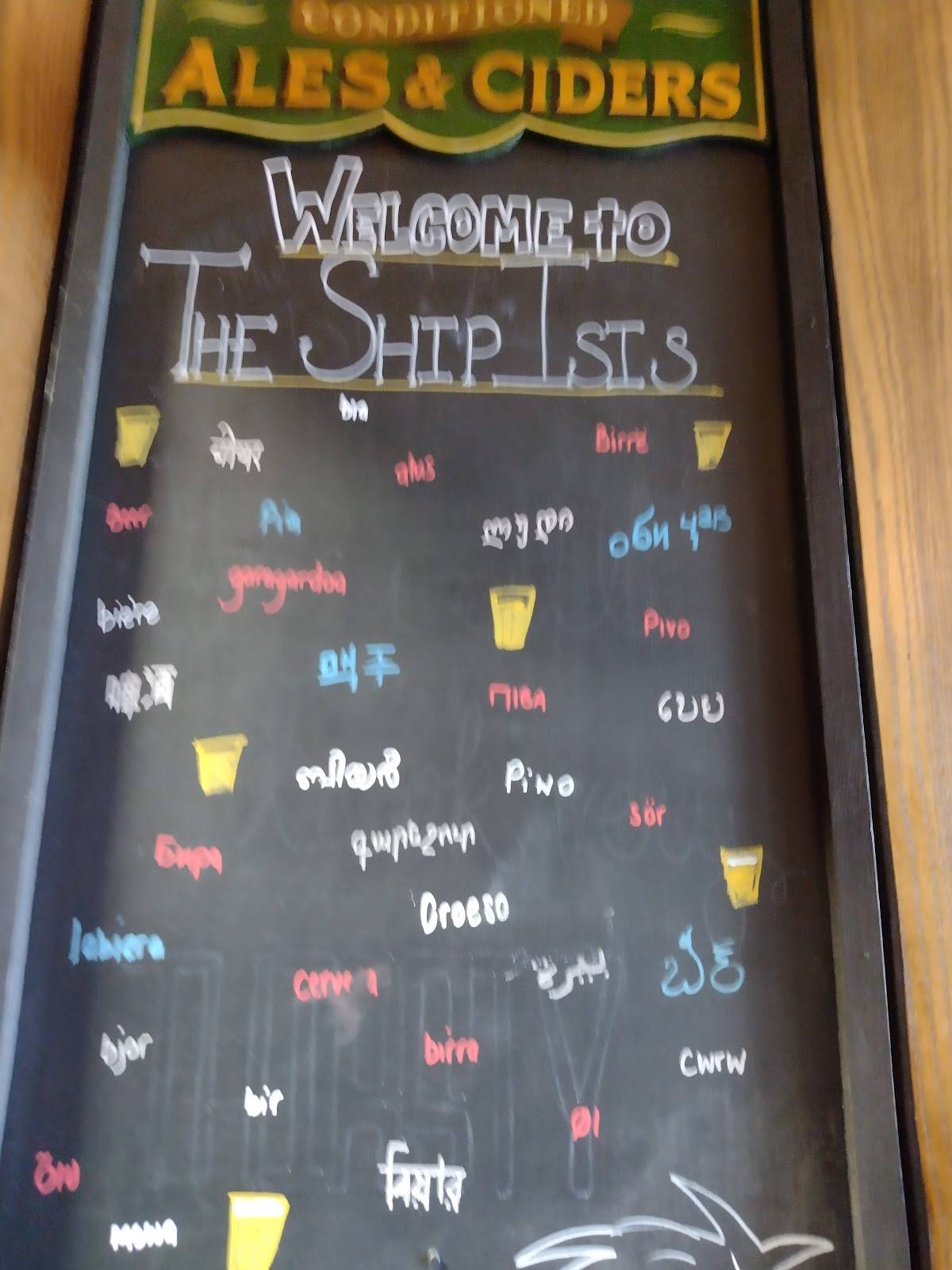 Menu at The Ship Isis pub & bar, Sunderland