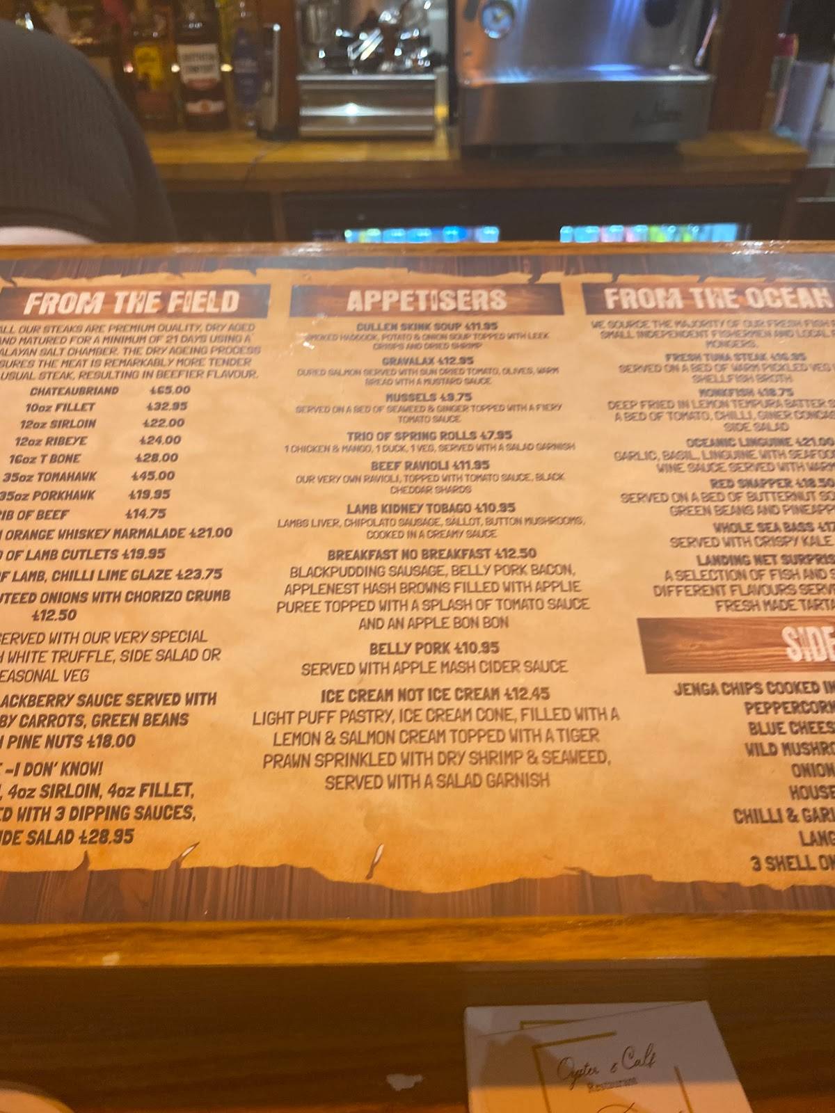 Menu at The Vale of York pub & bar, Thirsk