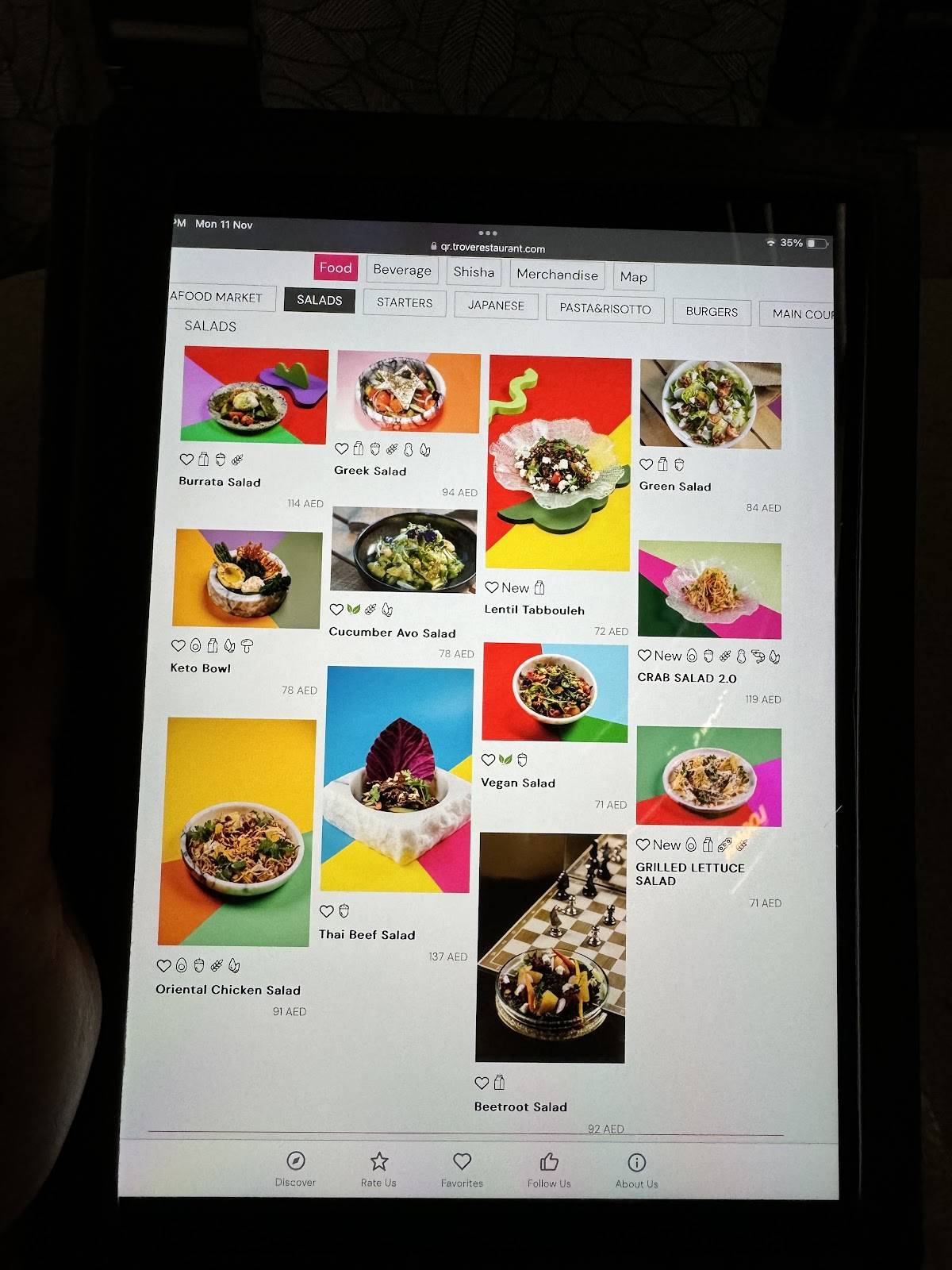 Menu at Trove Best Shisha In Dubai pub & bar, Dubai